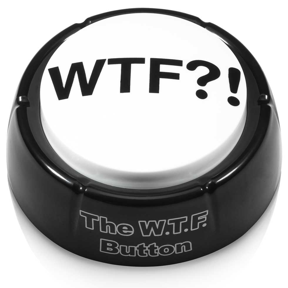 The WTF Button Stress Relief Desk Toy