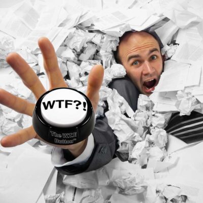 The WTF Button Stress Relief Desk Toy