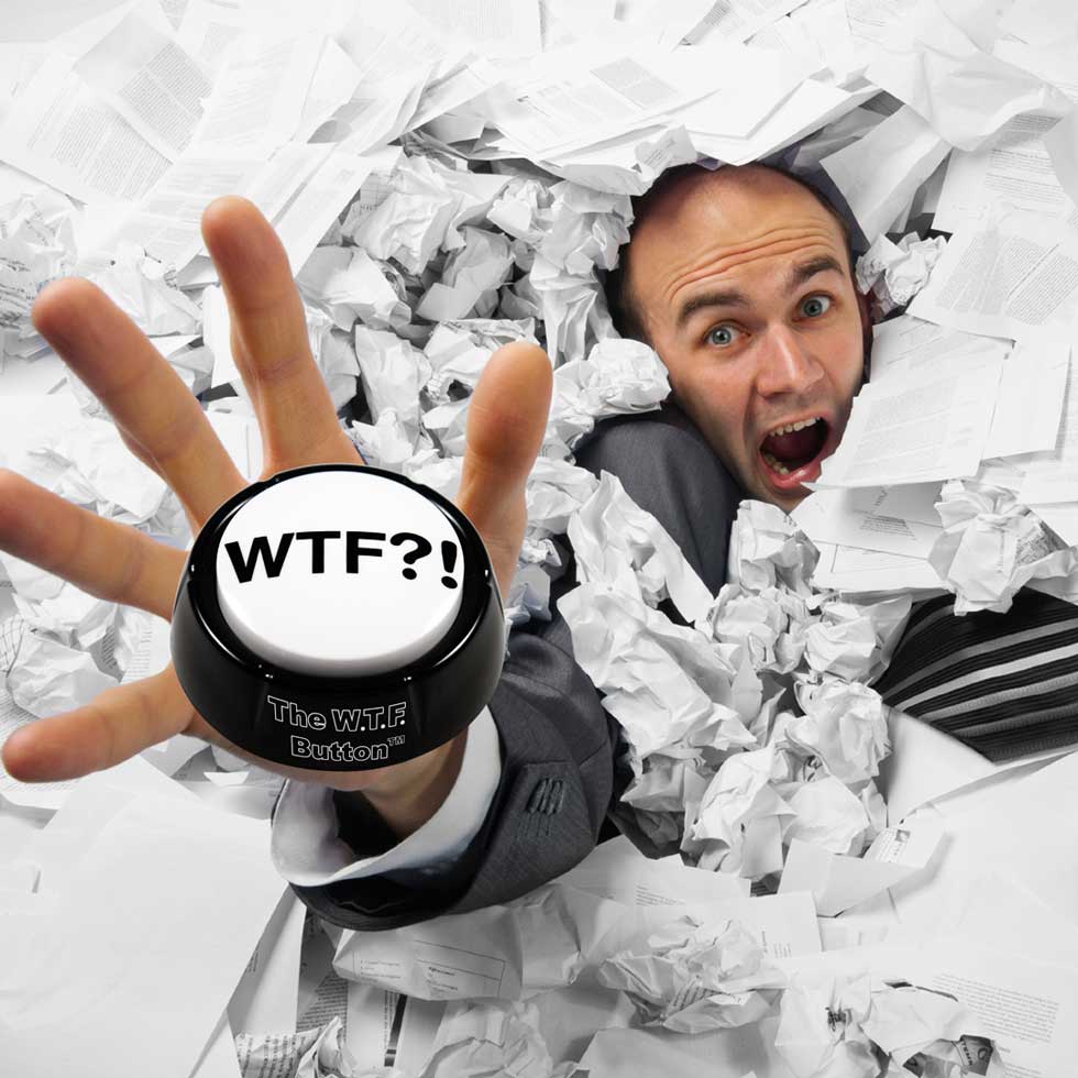 The WTF Button Stress Relief Desk Toy